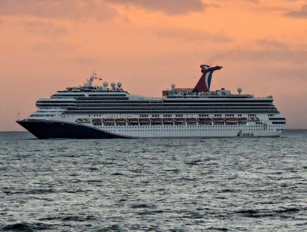 Carnival Freedom has Second Funnel Fire