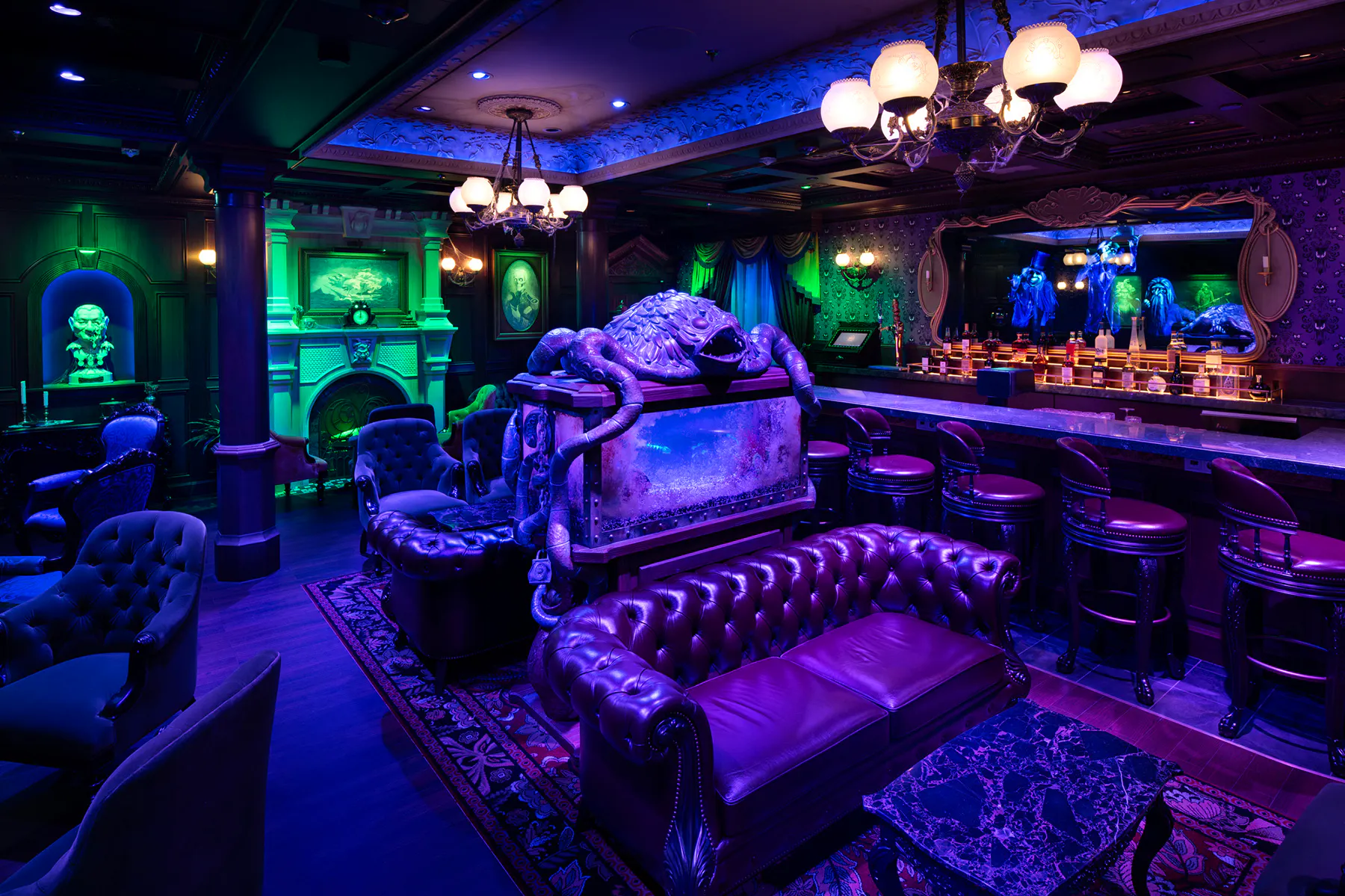 Disney Treasure’s Haunted Mansion Parlor Serves Up Happy Haunts
