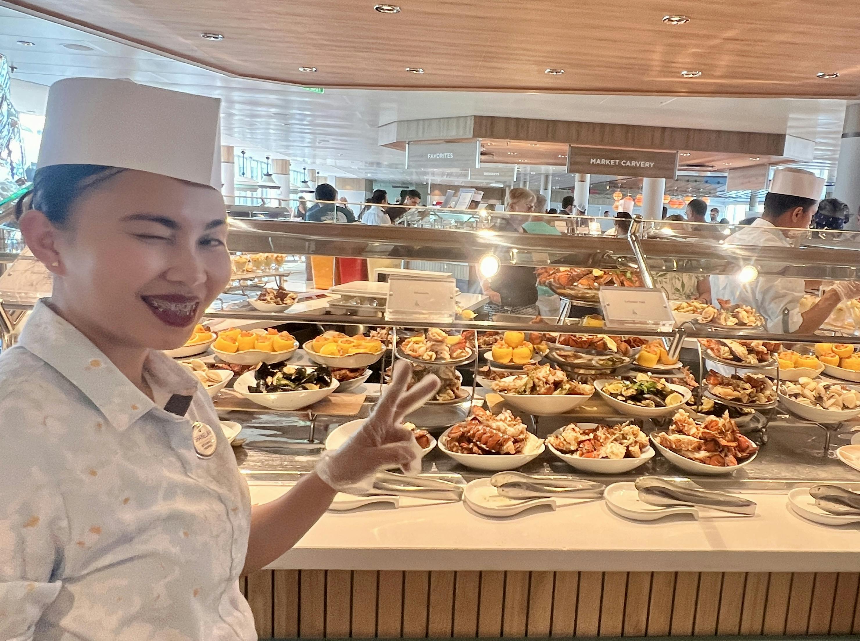 Lobster Buffet on Embarkation Day on Utopia of the Seas