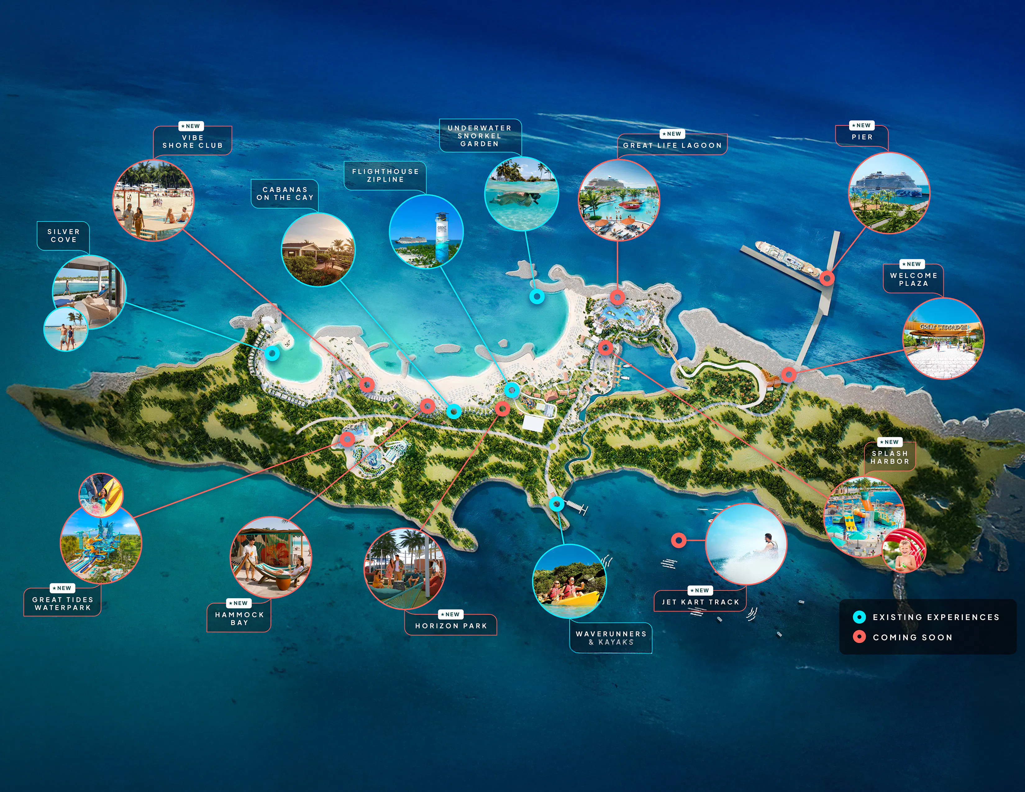 Norwegian Cruise Line Reveals Great Stirrup Cay Upgrades
