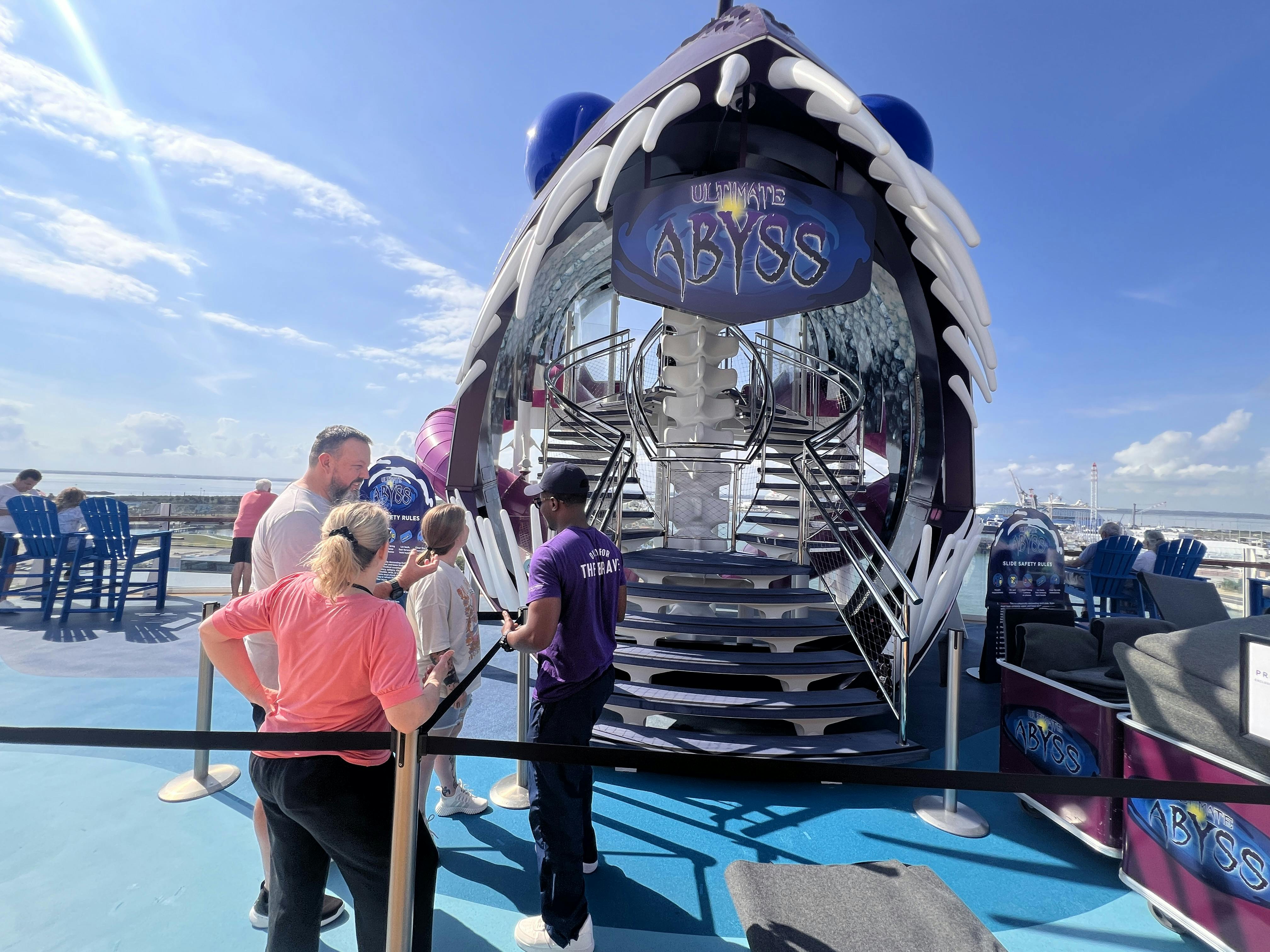 What is the Ultimate Abyss Slide on Royal Caribbean Cruises?