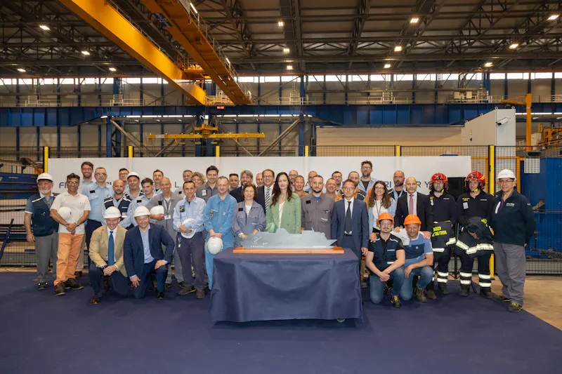 Crystal Cuts Steel for New Ship Crystal Grace in Italy