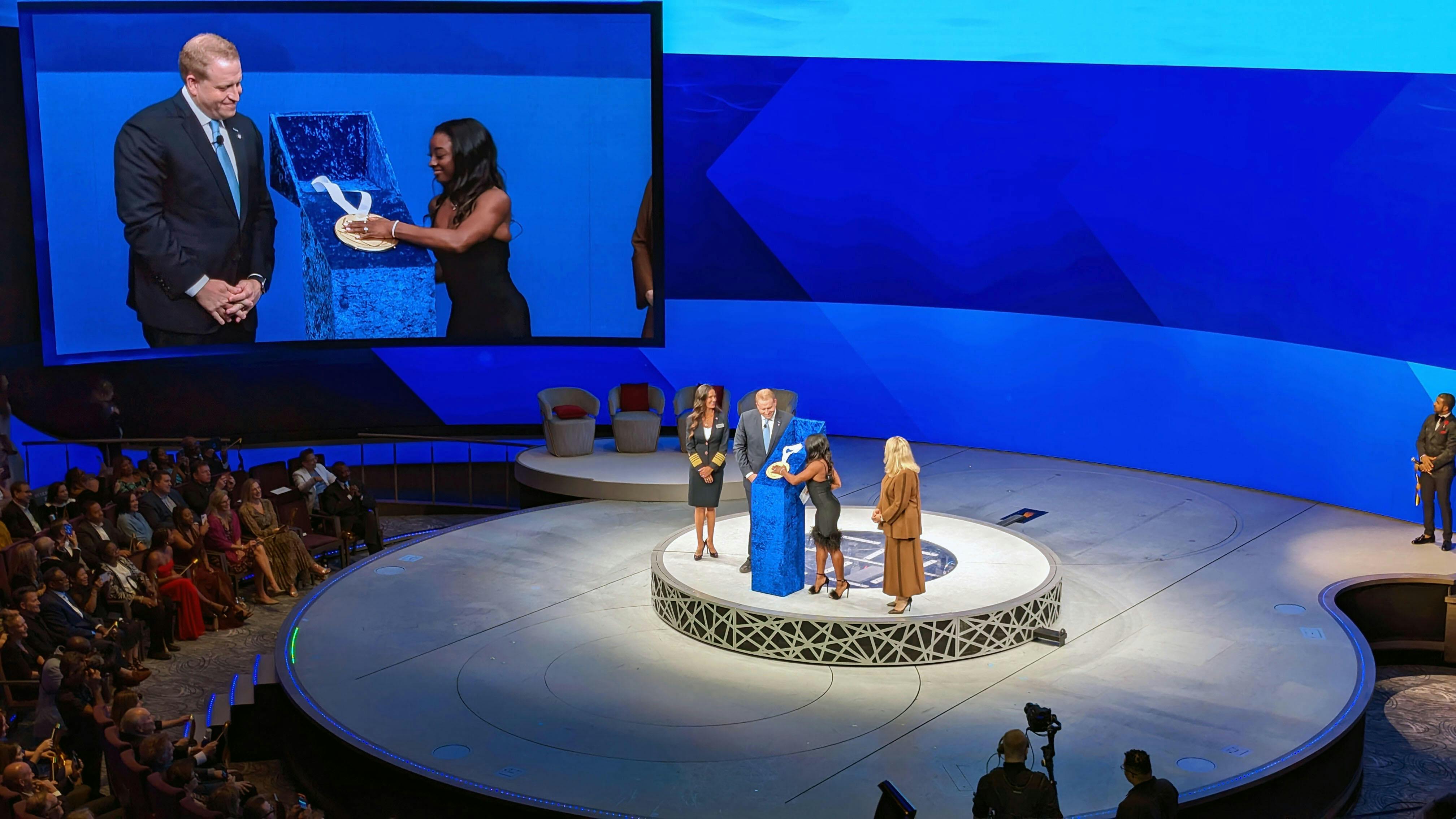 Gymnast Simone Biles Christens Celebrity Beyond