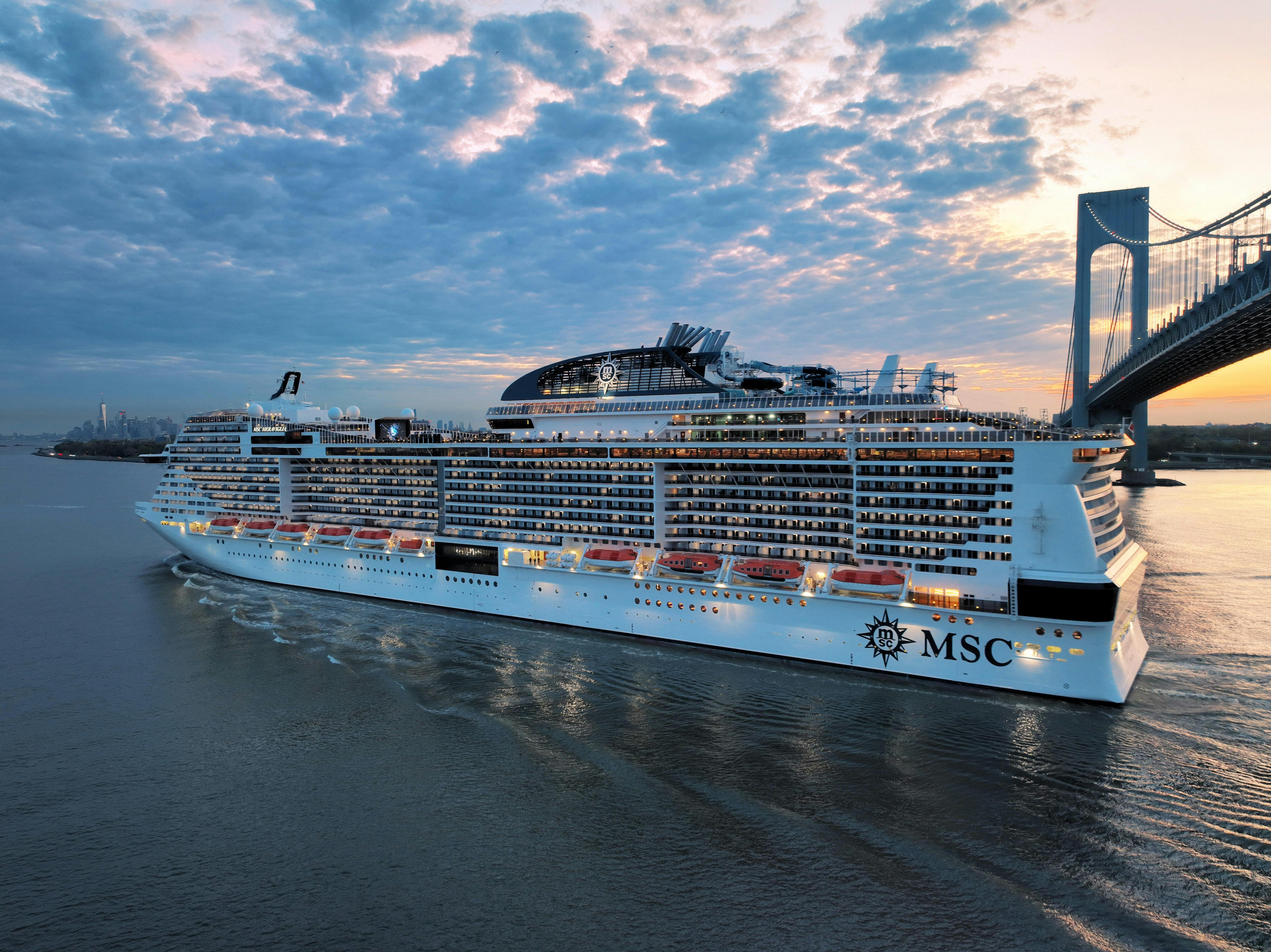 MSC Meraviglia Cruise Ship Arrives in New York
