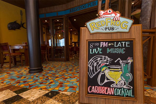 RedFrog Pub on Carnival Cruise Line (Plus Menu)