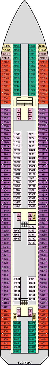 Carnival Splendor Deck Plans: Ship Layout, Staterooms & Map - Cruise Critic