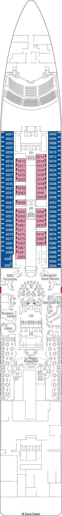 MSC Splendida Deck Plans