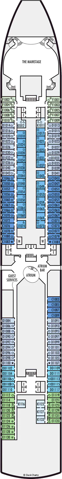Holland America Eurodam Deck Plans: Ship Layout, Staterooms & Map ...