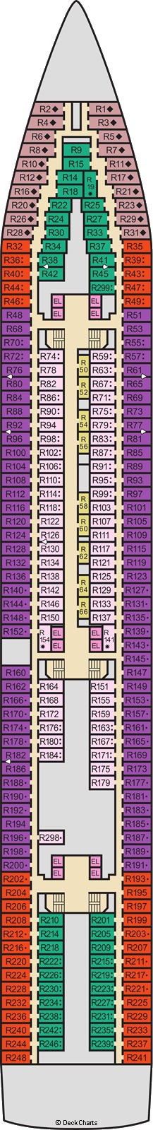 Carnival Paradise Deck Plans: Ship Layout, Staterooms & Map - Cruise Critic
