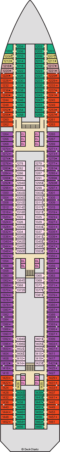 Carnival Conquest Deck Plans: Ship Layout, Staterooms & Map - Cruise Critic