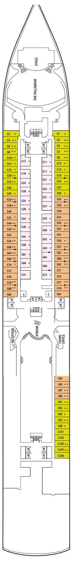 Arcadia Deck Plans: Ship Layout, Staterooms & Map - Cruise Critic
