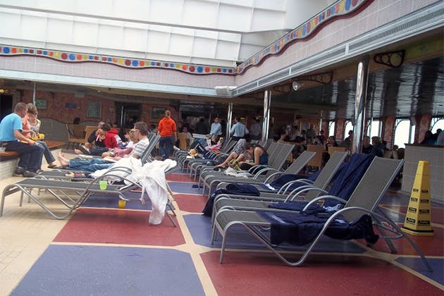 Pictures of Cruise Ship Deck Chair Hogs Behaving Badly