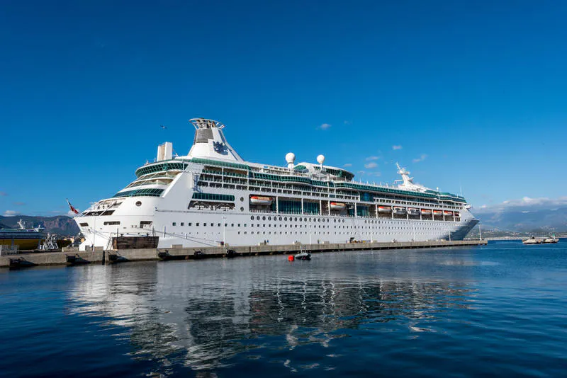 Ship Exterior On Royal Caribbean Rhapsody Of The Seas Cruise Ship