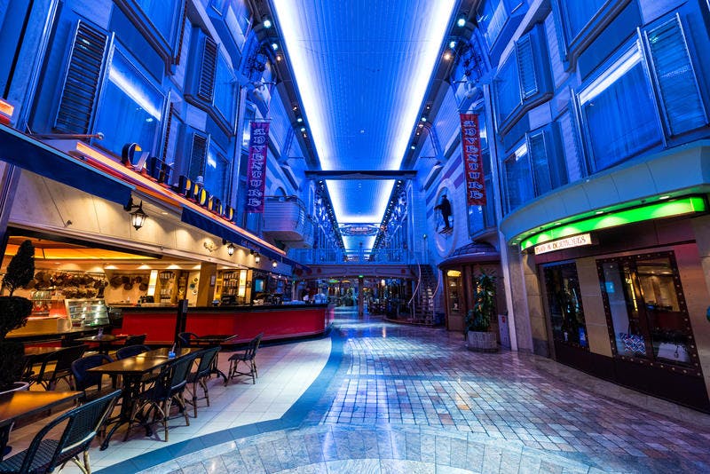 Royal Promenade on Royal Caribbean Adventure of the Seas Cruise Ship ...