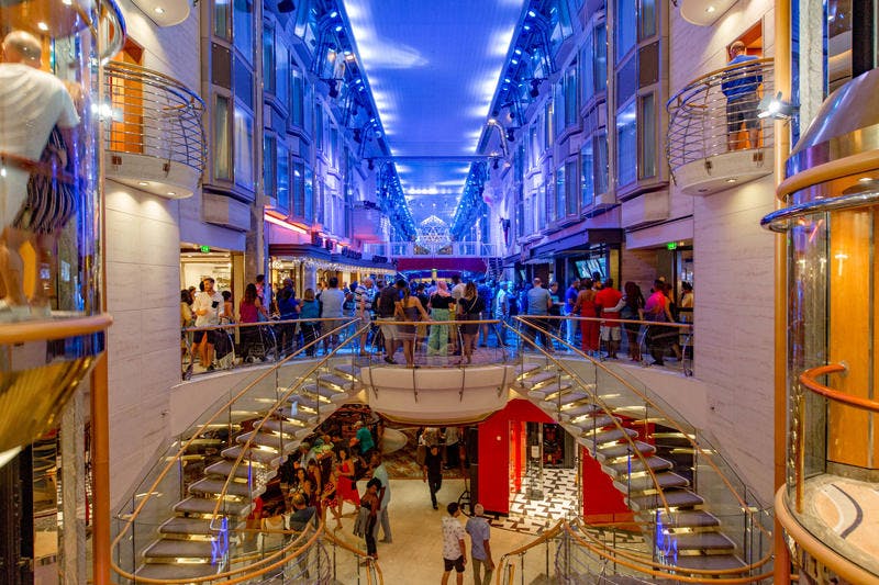 Royal Promenade on Royal Caribbean Mariner of the Seas Cruise Ship ...