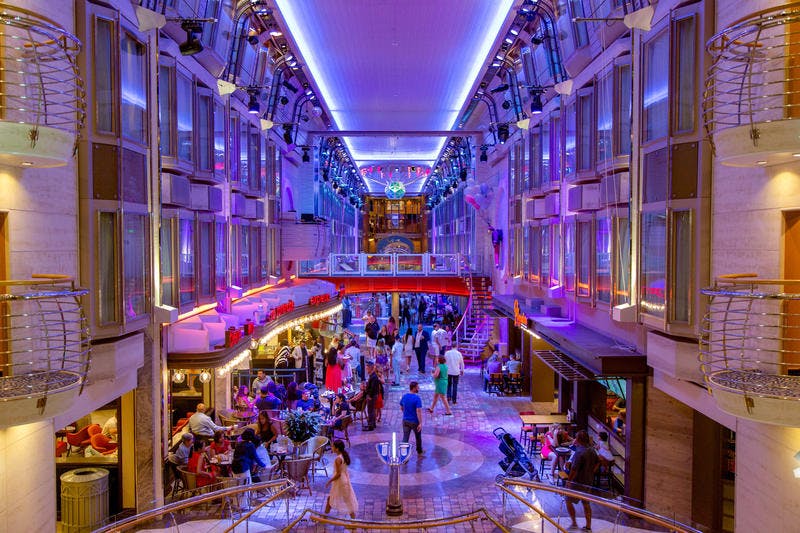 Royal Promenade on Royal Caribbean Mariner of the Seas Cruise Ship ...