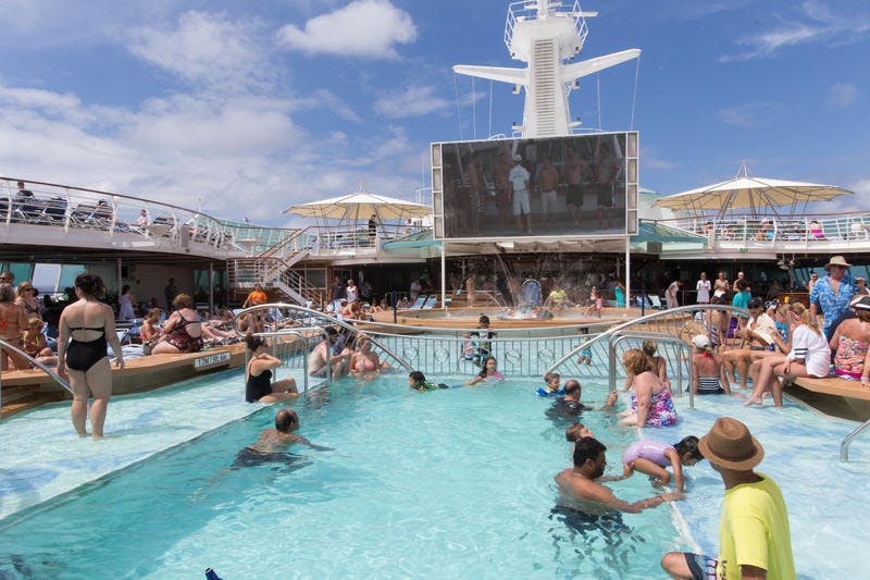 Main Pool on Royal Caribbean Enchantment of the Seas Cruise Ship ...