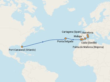 Cruises to Transatlantic 2025-2027