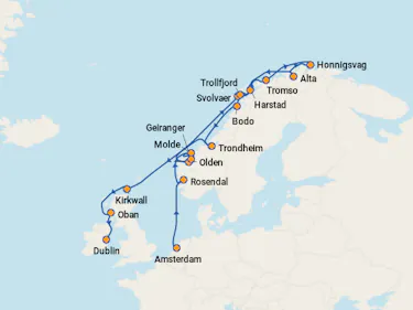 Best Cruises from Amsterdam to Tromso 2026-2028