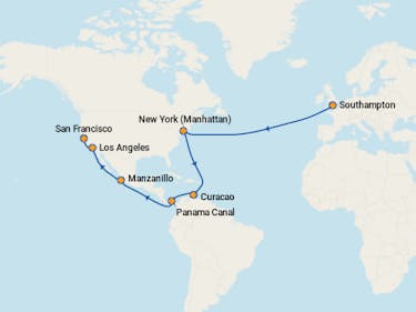 The 25 BEST Queen Mary 2 (QM2) Cruises to the Panama Canal & Central ...