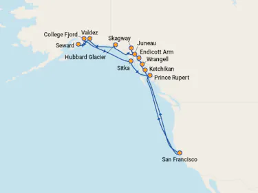 Ruby Princess Cruise Itinerary to Alaska on June 12, 2026