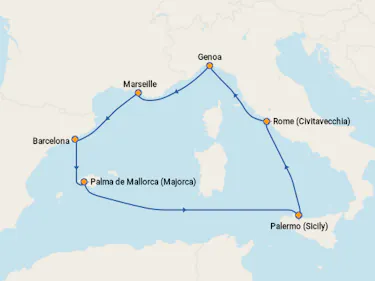 Cruises from Palermo 2025-2027
