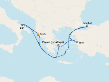 MSC Lirica Cruise Itinerary to Eastern Mediterranean on March 6, 2027