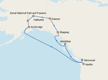 Best Cruises from Seattle to Anchorage 2026-2028