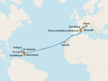Best Spain Cruises to Martinique 2026-2028