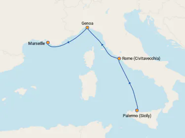 Cruises from Palermo 2025-2027