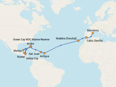 Best Transatlantic Cruises to Belize City 2026-2028