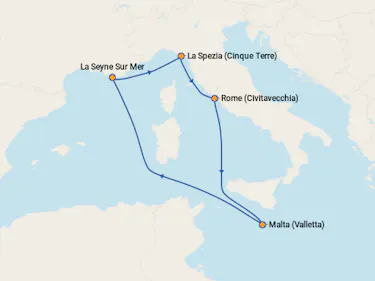 Cruises from Malta (Valletta) 2025-2027