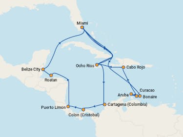 MSC Poesia Cruise Itinerary to Western Caribbean on November 21, 2027