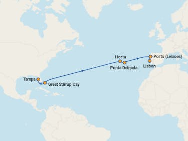 Norwegian Dawn Cruise Itinerary to Transatlantic on April 5, 2026