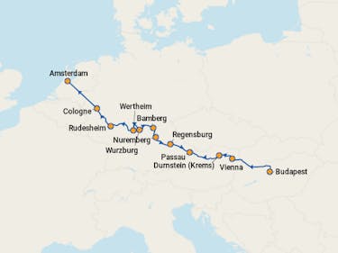 Scenic Ruby Cruise Itinerary to Europe on March 25, 2026