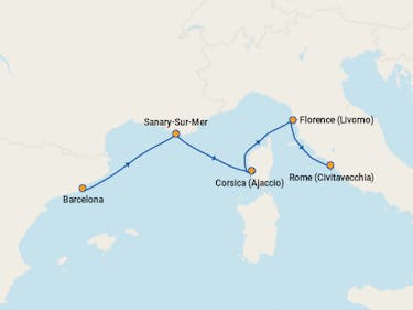 Explora I Cruise Itinerary to Mediterranean on March 25, 2026