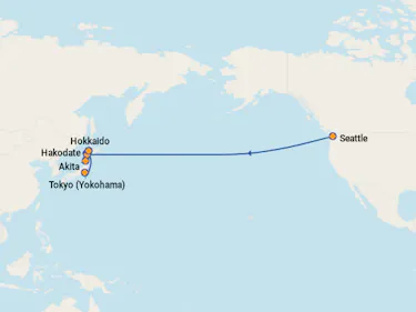 Best Cruises from Seattle to Tokyo (Yokohama) 2026-2028
