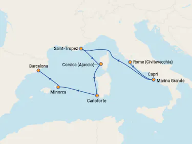 Explora II Cruise Itinerary to Mediterranean on August 28, 2028